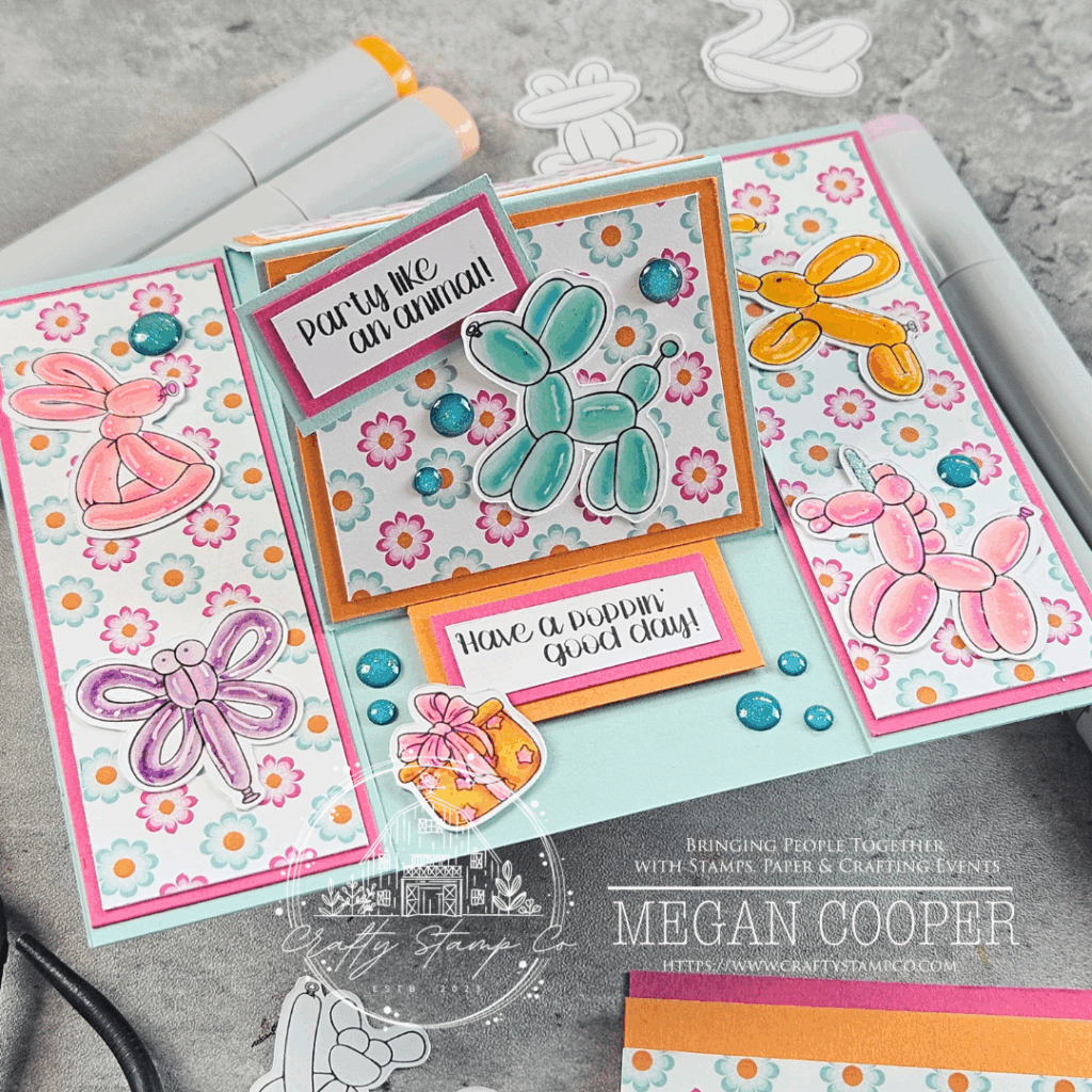 Party Animal Fun Fold - Lazy Daze Stampin'